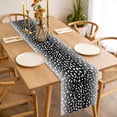 Art Black Table Runner 13x70 Inch Vintage White Polka Dots Black Gray ...