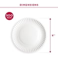 9-Inch Disposable Paper Plates - 500 Count - Bulk Pack of Uncoated ...