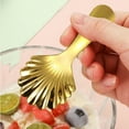 Short Handle Shell Spoon Cute Portable Mini Shell Shape Design Spoon ...