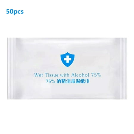 50pcs Wet Wipes Individual Package Hygienic Cleaning Tissue for Home ...