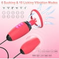 Dildo Vibrator 3in1 Tongue 10 Vibration 6 Suction Modes Breasts Clitoris Suction G Spot Vaginal