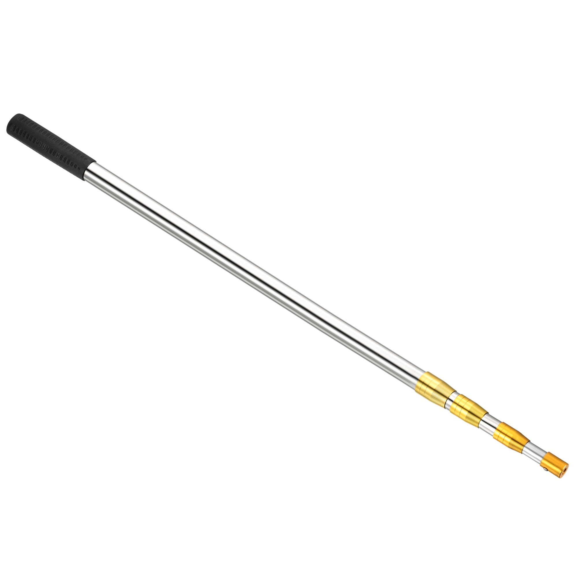 Uxcell 3.8-12.5Ft Stainless Steel 4 Section Fish Pole Tool Telescopic ...