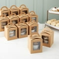 "Juvale 50-Pack Single Cupcake Boxes, Kraft Paper with Inserts, Window, 3.7""x4.2""x3.7 ...