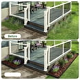 Black 4In x 60FT Plastic Garden Border Edging Kit with Anchoring Spikes ...
