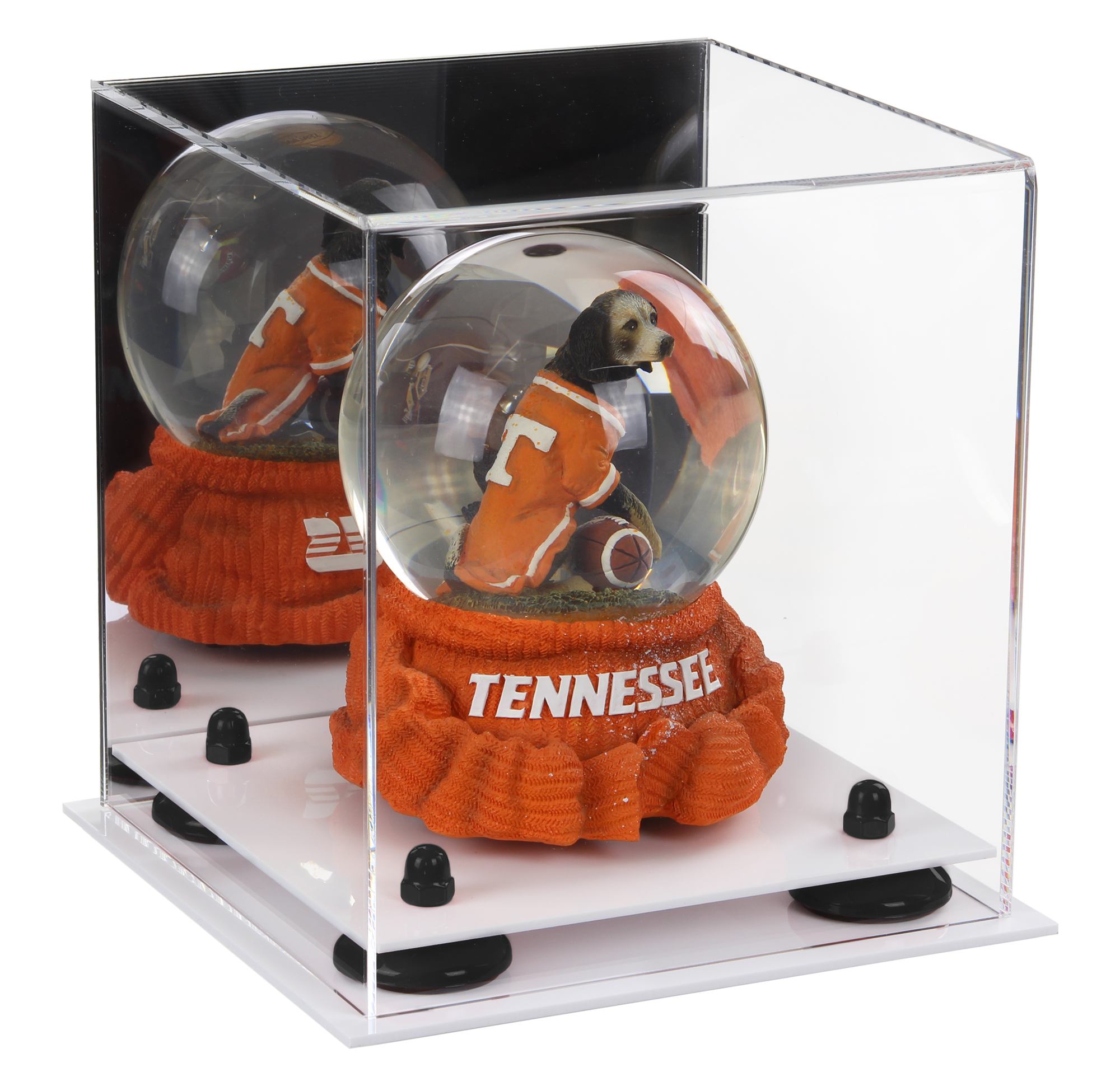 Versatile Acrylic Display Case - Small Rectangle Box with Mirror, Black ...