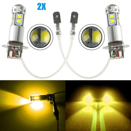H3 100w High Power Cree Led 3000k Yellow Fog Light Driving Bulb Drl ...