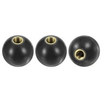 Uxcell M10 Female Thread Brass Insert Grip Handle Star Knob Black 2 ...