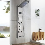 sumerain Brushed Nickel Retrofit Shower Systems with 9 Inch Rain Shower ...