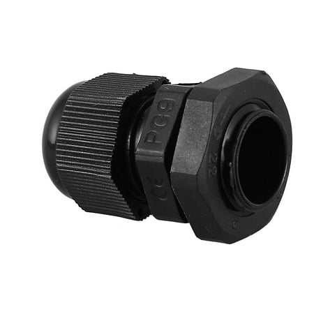 TILIYHELLO 10 Pcs Black Pg9 Plastic Connector Gland For 4mm-8mm Cable ...