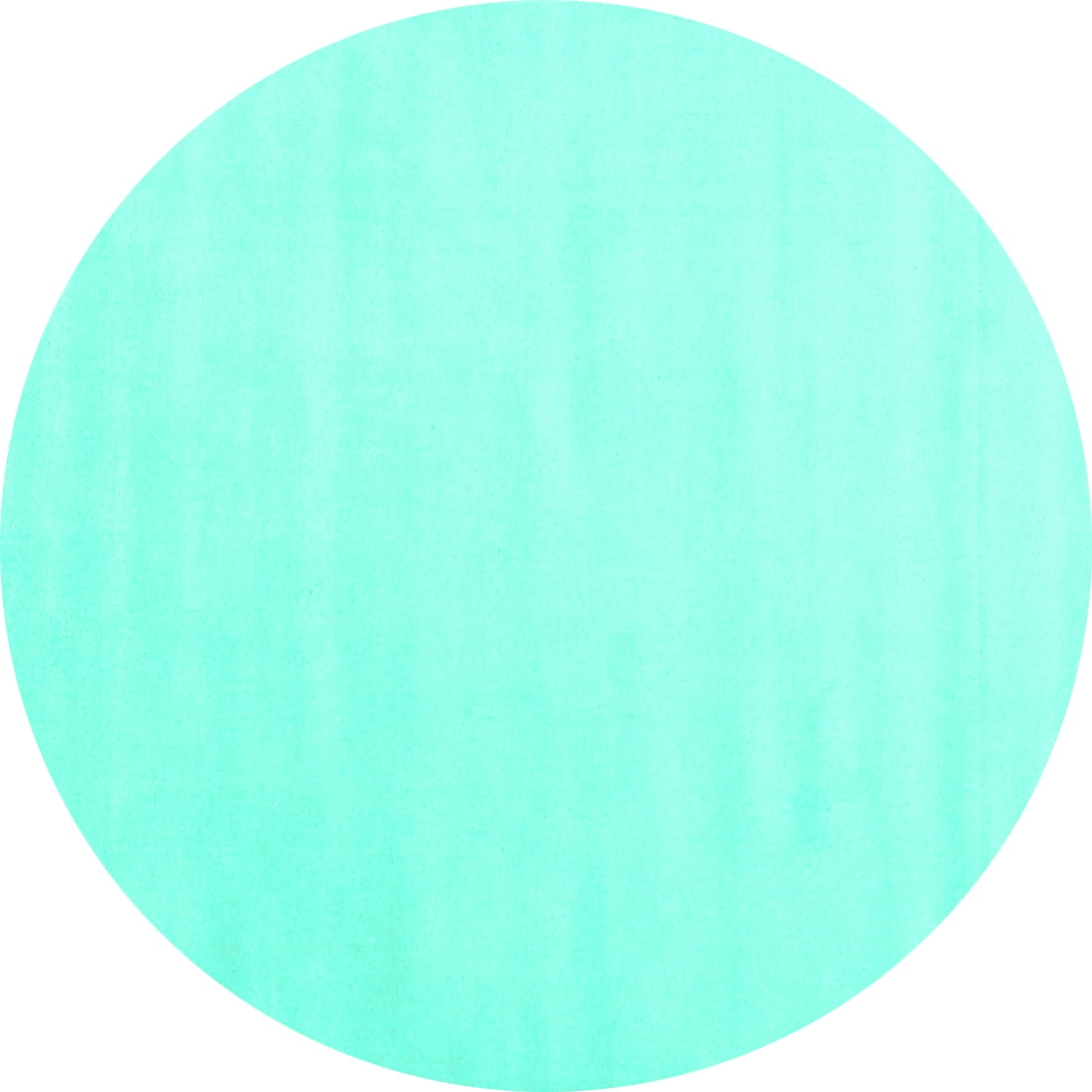 Ahgly Company Indoor Round Solid Turquoise Blue Modern Area Rugs, 3 ...