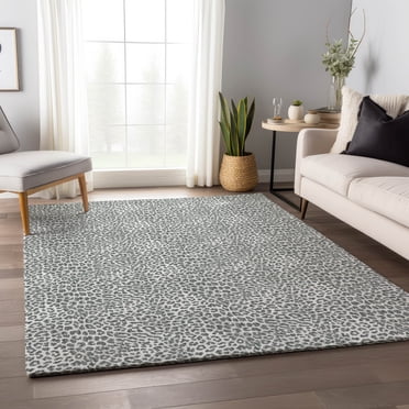 Addison Rugs Mayfield Washable Animal Skin Pattern Leopard Gray ...