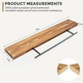 36 Inch Handcrafted European Pine Natural Rustic Wooden Floating ...