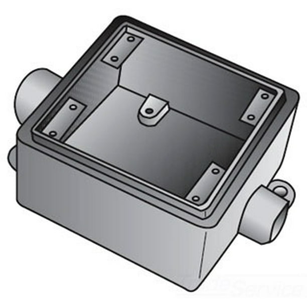 O-Z/Gedney FSC2100, Cast Device Box, Fsc 2 Gang Cast Box 1""Hub, 1 PC ...