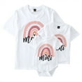 TAIAOJING Mama and Mini Shirts Clothes Letter Girls Rainbow Boys Sleeve ...