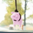 Auto Rearview Pendant Cute Swing with Sunglasses Plastic Cool Piggy for ...