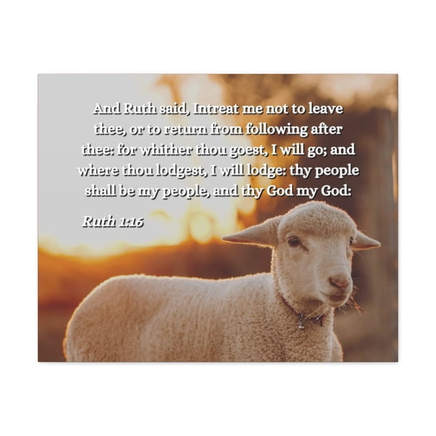Scripture Walls Shall Be My People Ruth 1:16 Bible Verse Canvas ...