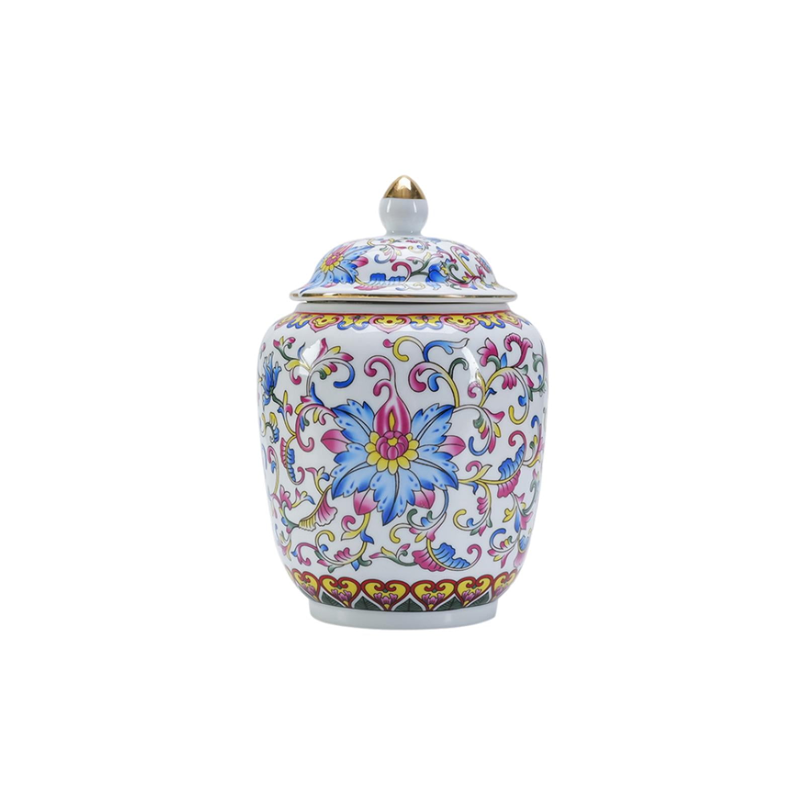 Porcelain Tea Storage Container Tea Canister Jar Colour Enamel Chinese ...