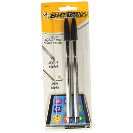 Bic Cristal Stylus 2-in-1, Black Ink, 6Pack/Black, | Walmart Canada