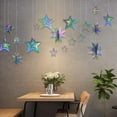 Cheerland Iridescent Party Supplies Holographic Twinkle Little Stars Garlands for Ramadan EID, 6 ...