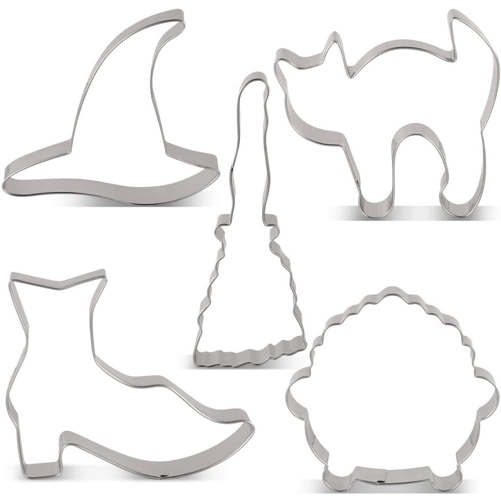 Halloween Witch Cookie Cutter Set 5 Piece Witchs Hat Witchs