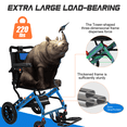 20 LBS Lightweight Foldable Transport Wheelchair for Adults & Seniors ...
