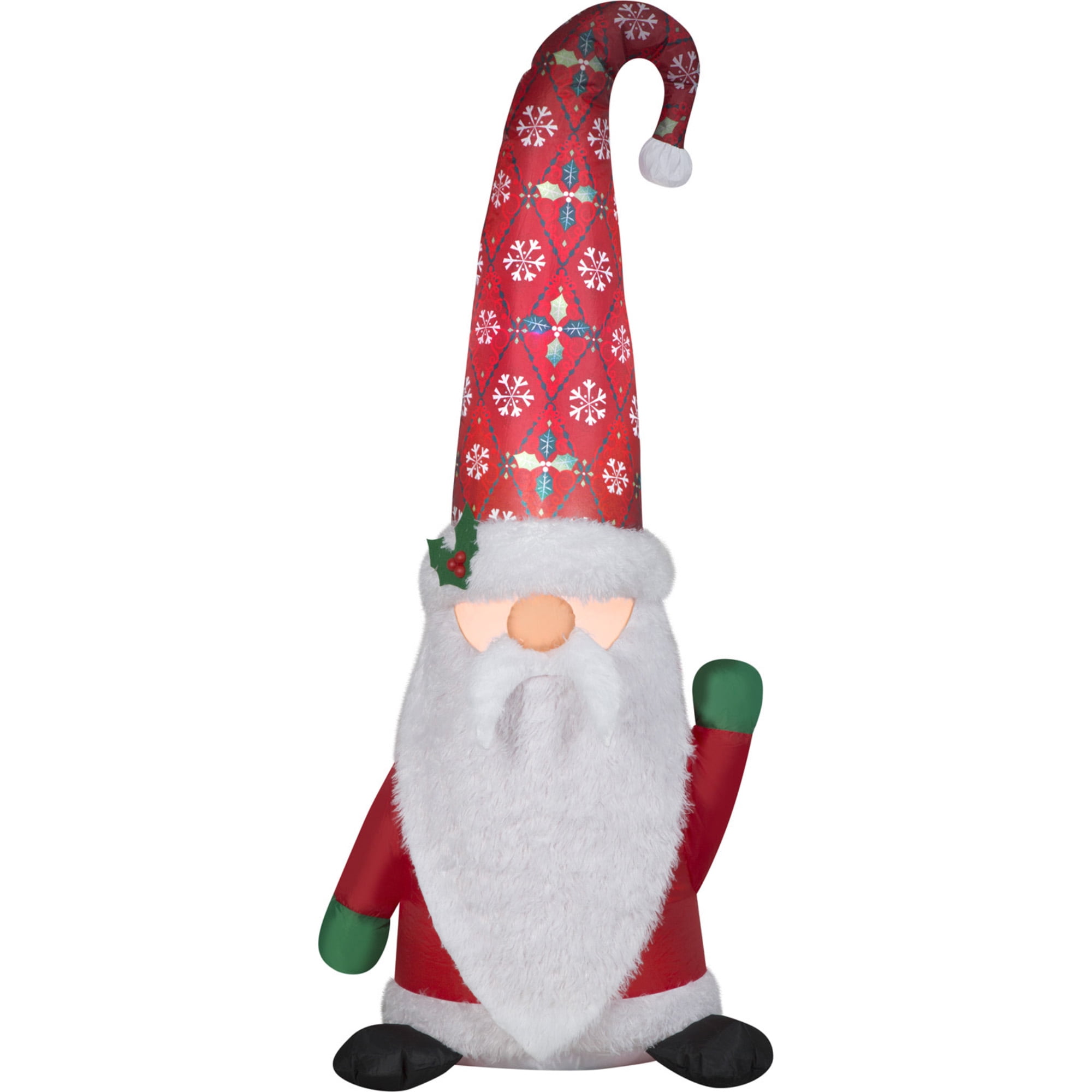 5 ft. H Christmas Airblown Inflatables Damask Tomten With Curved Hat ...