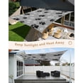 Animals Footprints Sun Shade Sail 6.5'X10' Black Dogs Paws Pattern Gray ...