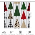 Christmas Tree Printing Shower Curtain Bathroom Sets Toilet Lid Rug ...