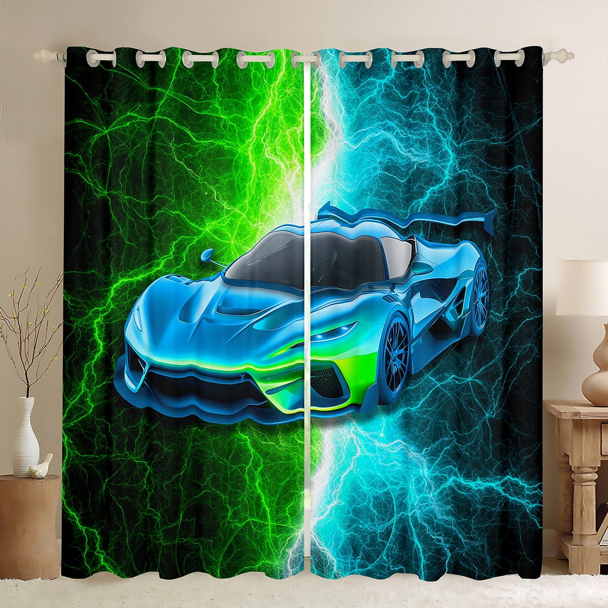 Click here for Erosebridal Speed Sports Car Curtains For Living R... prices