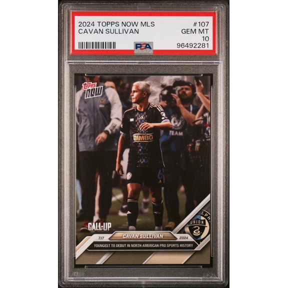 Cavan Sullivan 2024 Topps Now MLS Youngest Debut in Pro Sports History ...