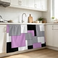 Abstract Art Cabinet Curtains Patchwork Pink Black and Grey Sink Skirt ...