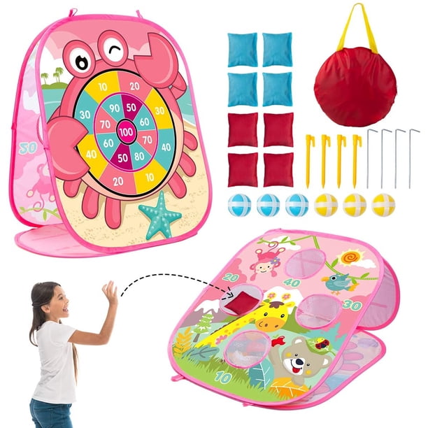 3 in 1 Bean Bag Toss Game Set for Kids, Outside Toys for Kids Toddlers ...