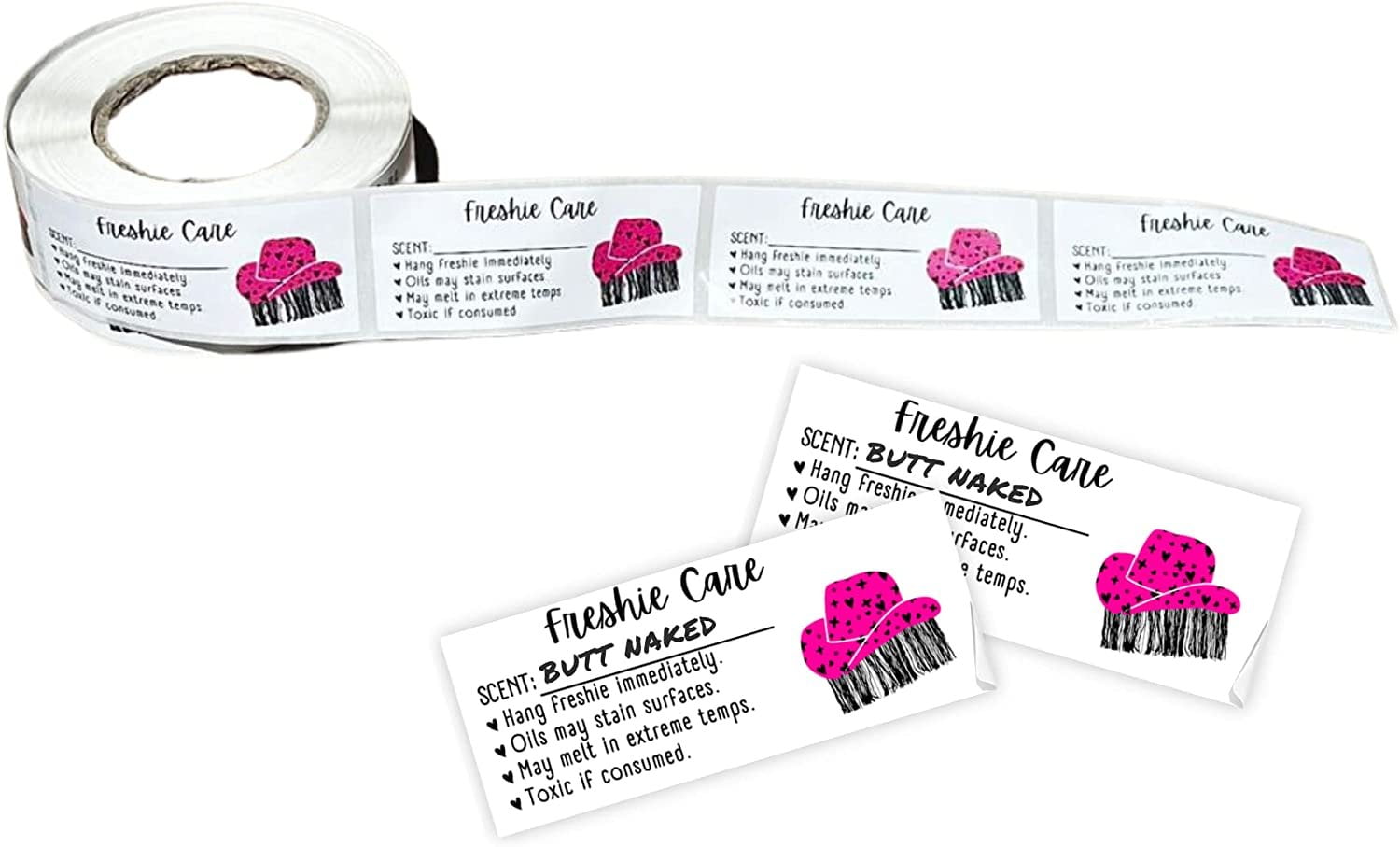 Freshie Care Instruction Card Sticker with Line to Write in Scent 350 ...
