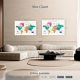 Elephant Stock Adventures I Push Pin World Map Wall Art - Map Canvas ...