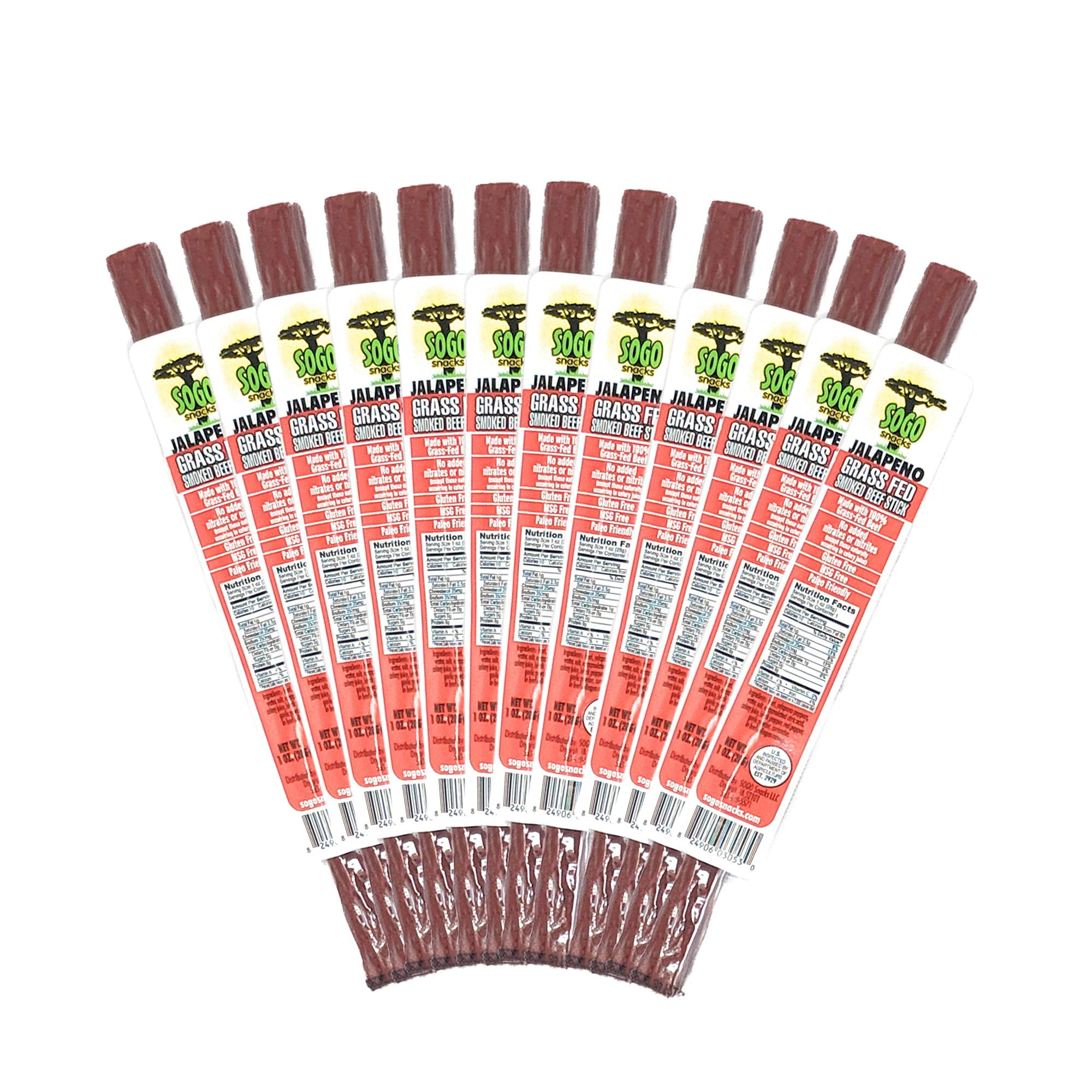 100% Grass-Fed, Paleo, Whole30 and Keto Friendly Beef Sticks: MSG ...