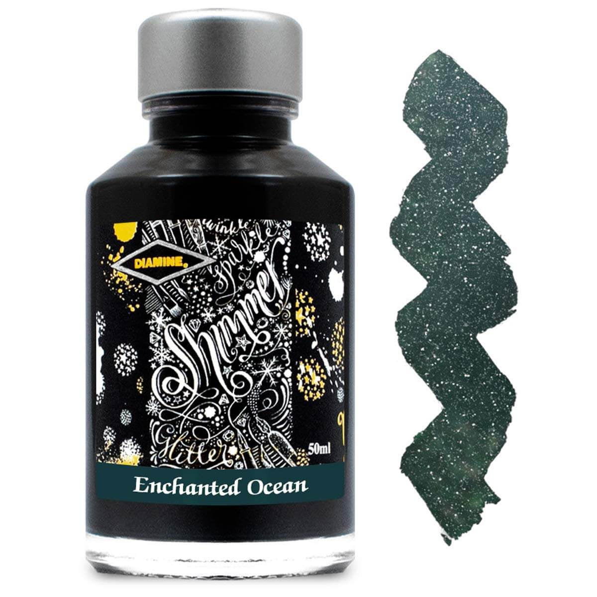 Diamine 9020 Shimmer Ink Bottle, Enchanted Ocean, 50 ml - Walmart.com