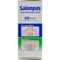 Salonpas 2 Pack Small Pain Relief Patches, 60 Per Box, Works For 8 ...