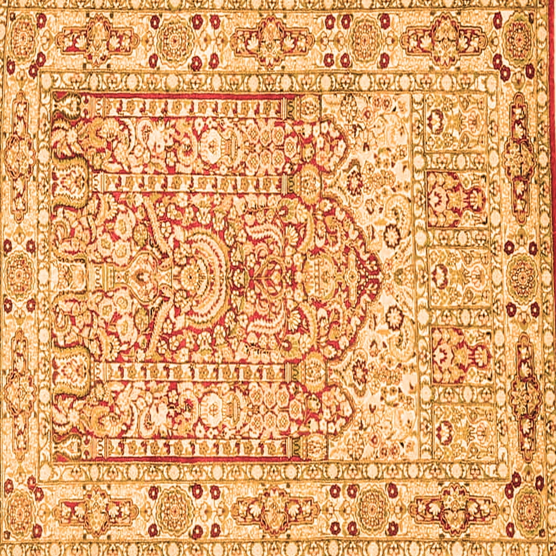 Ahgly Company Indoor Square Persian Orange Traditional Area Rugs, 5 ...