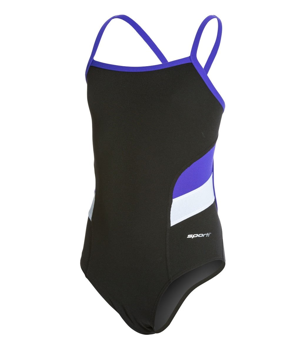 Sporti Poly Pro Splice Thin Strap One Piece Swimsuit Youth 22-28 (22Y ...