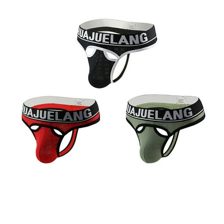 XZNGL Mens Thongs Underwear Sexy Mens Briefs 3-Piece Mesh Sexy ...
