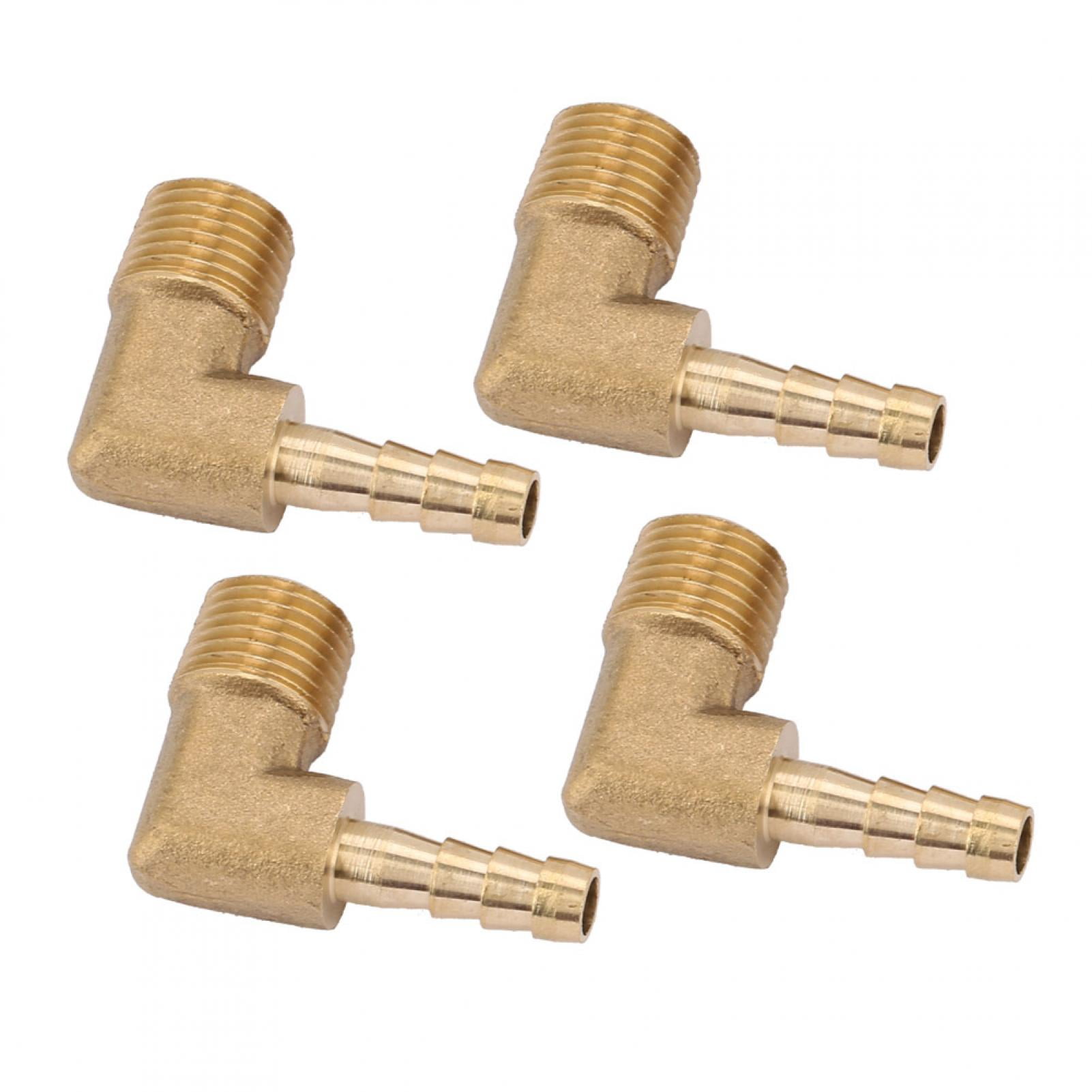 Espiga para manguera, 4 piezas, codo de rosca macho de latón, espiga para manguera, espiga para ...