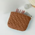 Intricate Knit Pattern Cosmetic Bag | Striped Color-Blocked Makeup ...