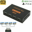 RYXN 1x4 HDMI Splitter, Supports 4K@60Hz, Compatible with Xbox, PS3/4 ...