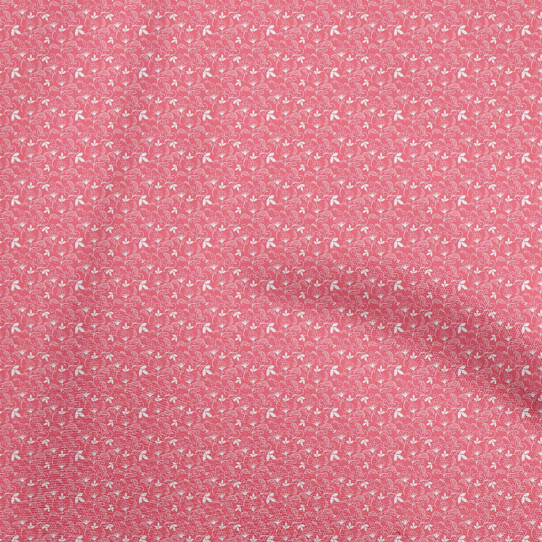 oneOone Cotton Poplin Red Fabric Toile Sewing Material Print Fabric By ...