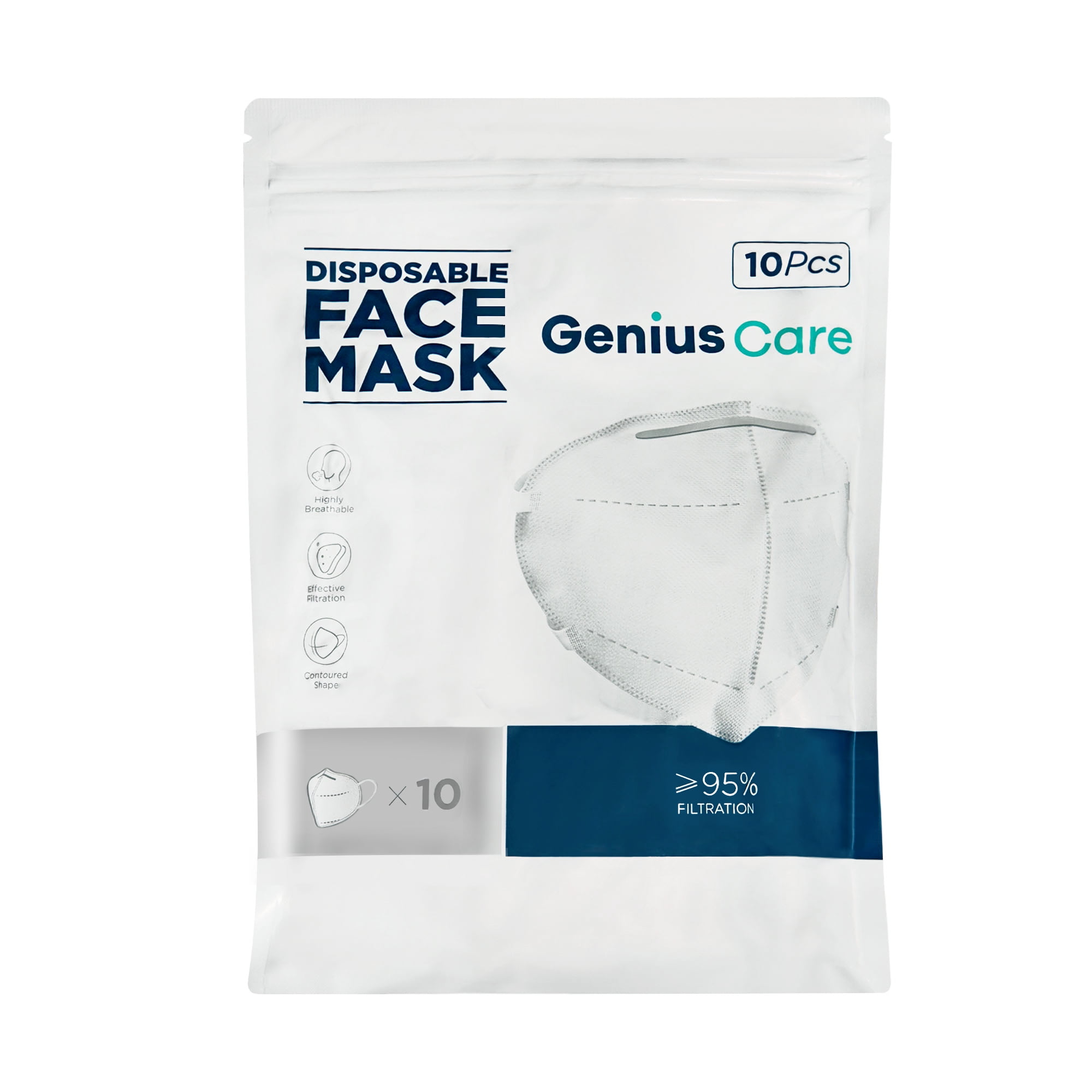 Genius Care KN95 Mask 10 ea - Walmart.com