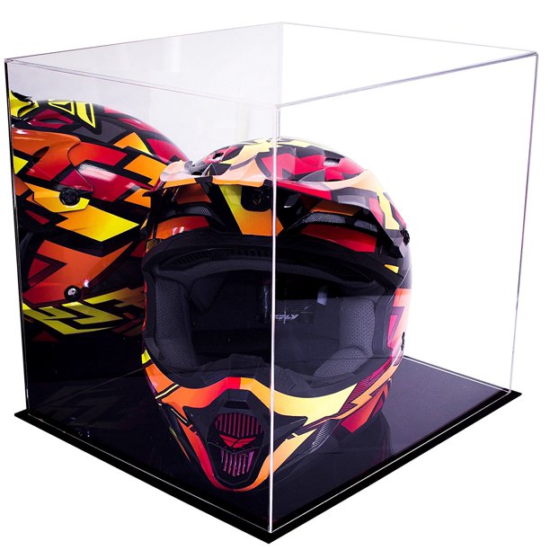Acrylic Motorcycle Motocross or Nascar Racing Helmet Display Case with ...