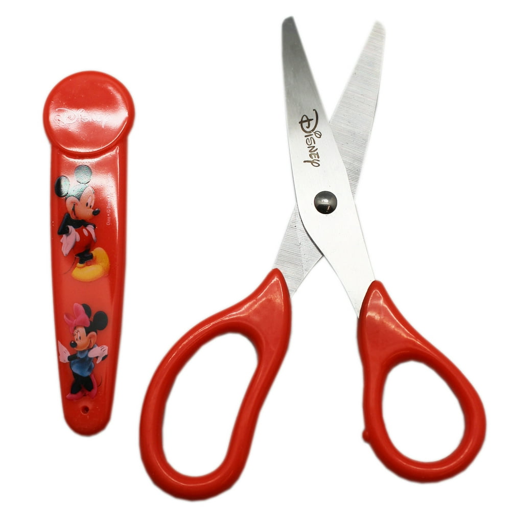 Disney's Mickey and Minnie Mouse Red Handled Scissors w/Red Sleeve ...