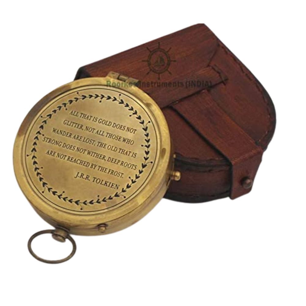 RII Pocket Brass Compass, Nautical Navy Compass for Camping, Travelling ...