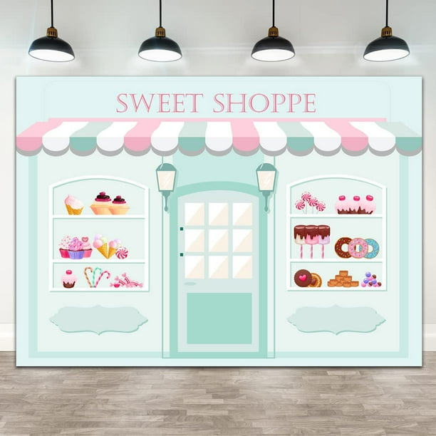 Sweet Shoppe Backdrop Dessert Parlor for Girl Birthday Photography ...
