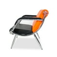 Walcut 2-Seat Office Reception Chair, PU Leather Upholstery, Steel ...